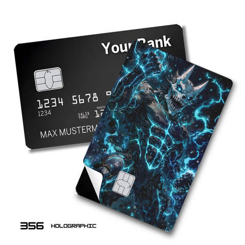 Kaiju No. 8 - with blue lightning Card Skin Sticker | Dream's Arts