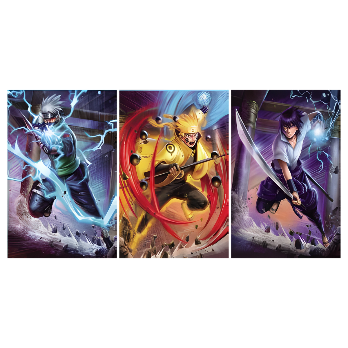 3D Lenticular Poster 12"x16" - Naruto - Kakashi Hatake, Naruto Uzumaki ...